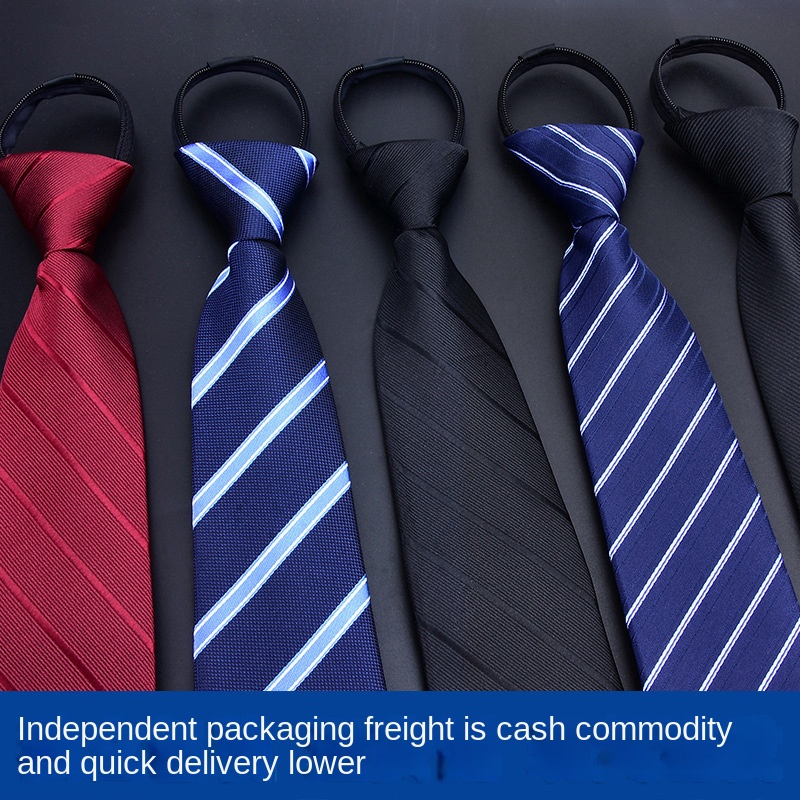 Men Zipper Tie Knot-Free 8CM Tie Formal Business Tie Easy-to-Pull Lazy ...