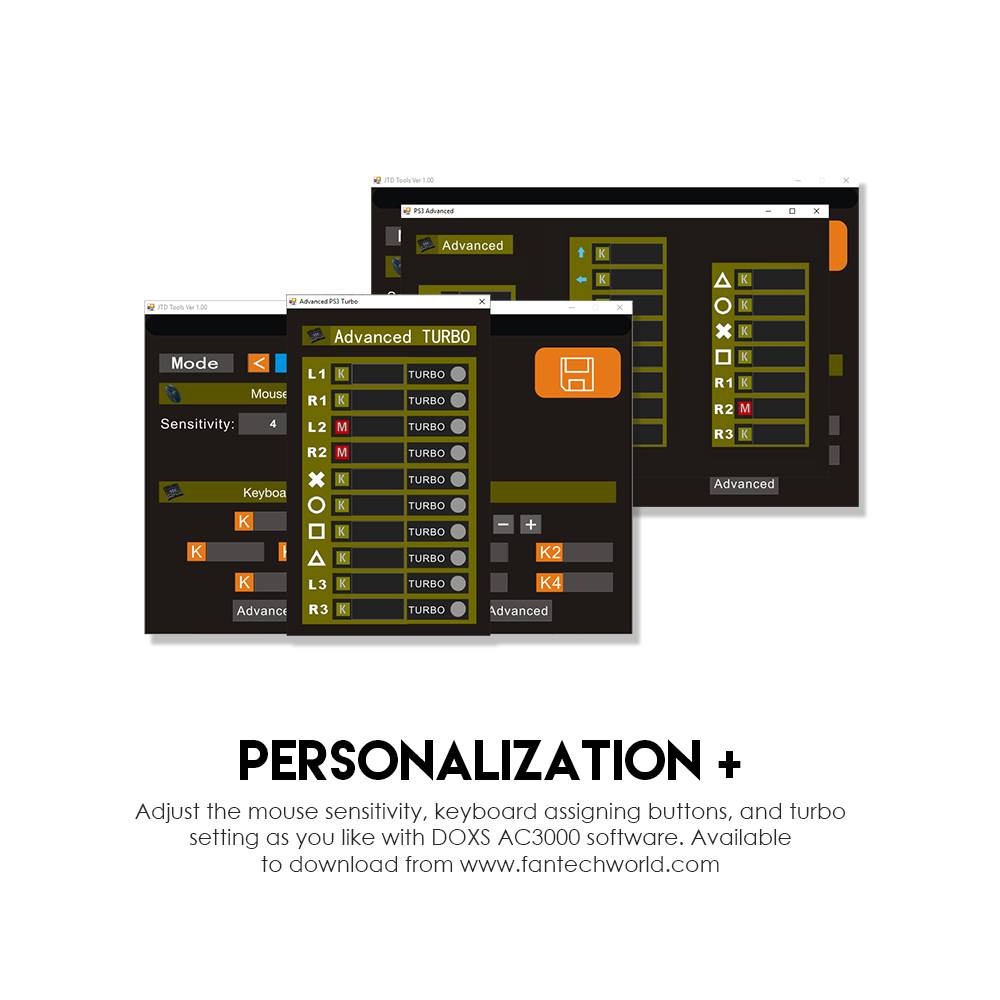 FANTECH Doxs AC3000 Keyboard And Mice Converter For Console | Compatible with PS3 / PS4 ...