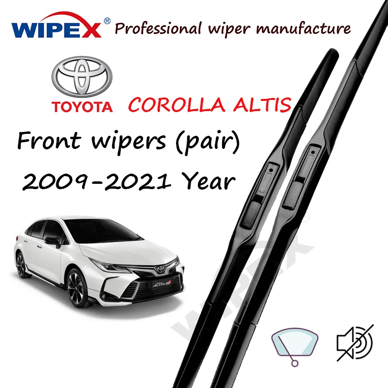 Hybrid Toyota COROLLA ALTIS Wiper Blade 14+26 Set/Pair Front JAPAN Quality for 2009-2021 Year ...