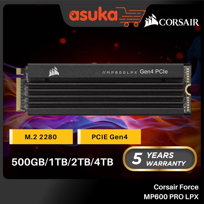 Corsair Force MP600 PRO LPX 500GB/1TB/2TB/4TB M.2 2280 PCIE Gen4 x4 ...