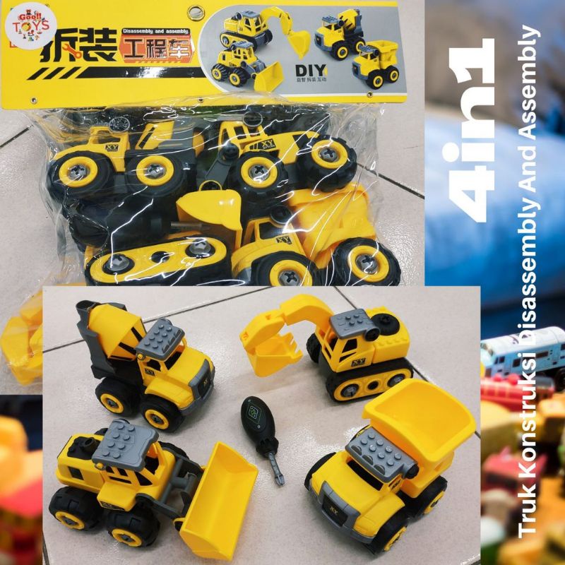 Goo TOYS! Children's Toy Car DIY Disassembly and assembly Truck ...