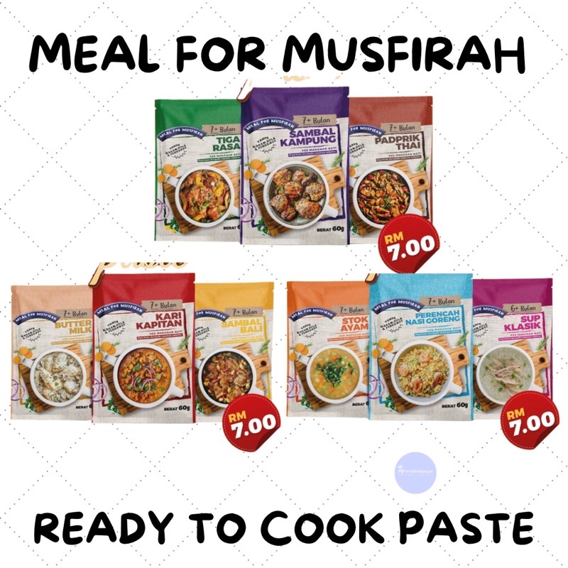 MEAL FOR MUSFIRAH: TO COOK PASTE ( 7 BULAN) | Shopee Singapore