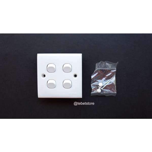 MATA PUTIH 4 EYE SWITCH / QUADRUPLE /QUARTET BRAND CLIPSAL SCHNEIDER ...
