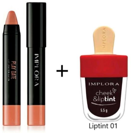 Ombre LIPS SET /1 OMBRE LIPS IMPLORA LIP CRAYON SATIN PLAY DATE Package ...