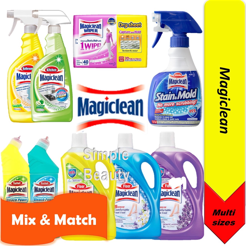 Magiclean Stain & Mold / Kitchen / Bathroom / Toilet / Glass Cleaner ...