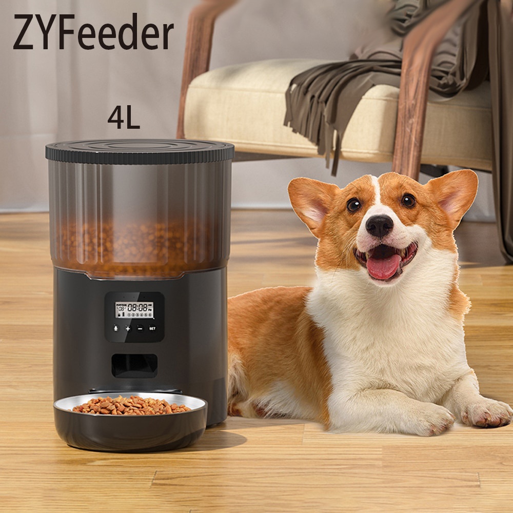 2022 New Automatic Pet Feeder Cat Timing Feeder Dog Food Dispenser 4L ...