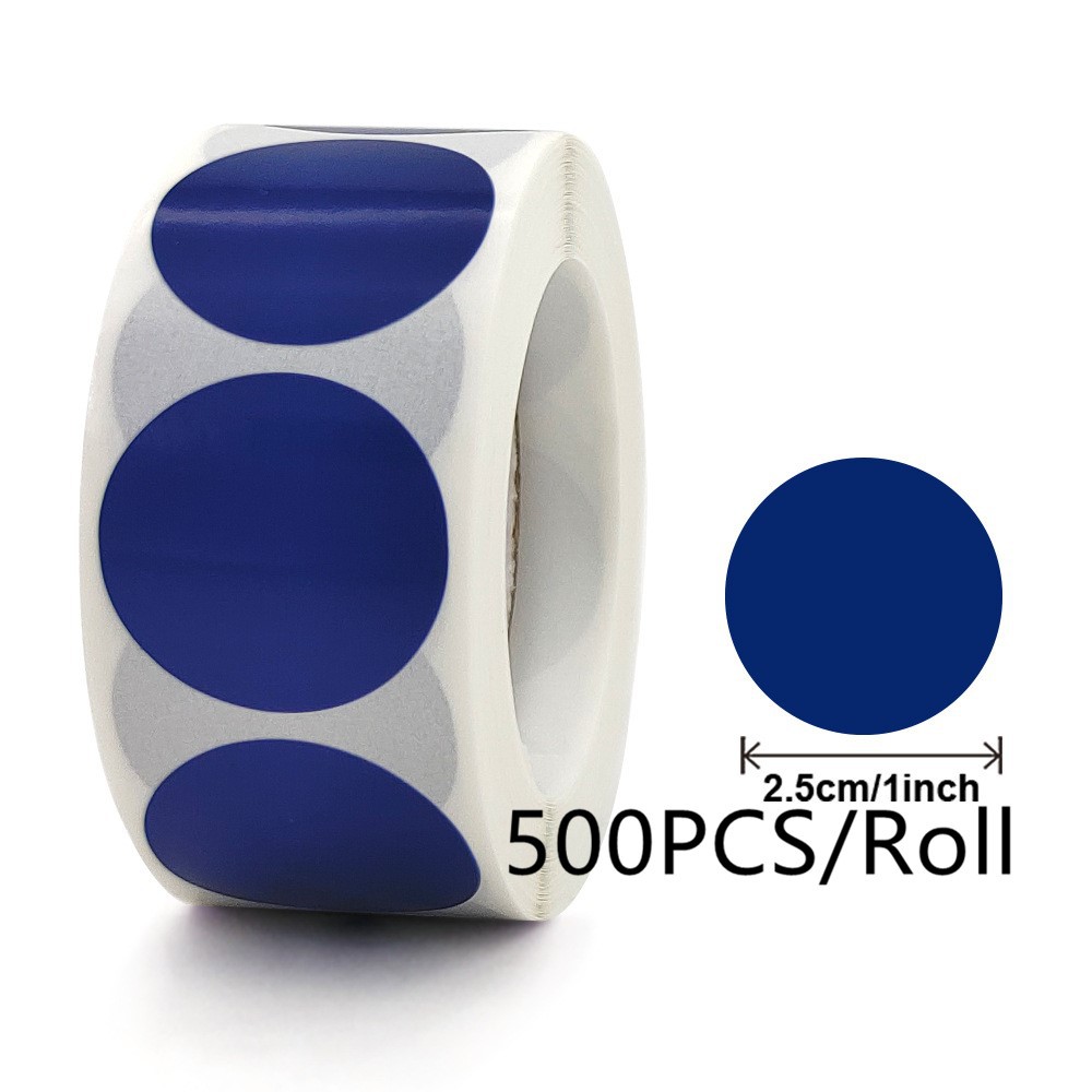 Chroma Label 500 Pieces 1Inch Round Colored Stickers Neon Color Code ...
