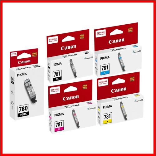 [ORIGINAL] Canon PGI-780 PGI 780 / CLI-781 CLI 781 Black Cyan Magenta ...