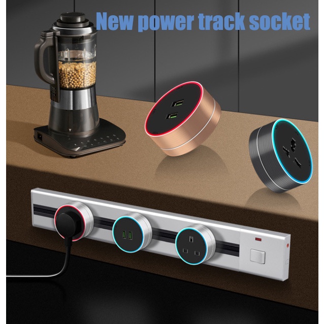 25A power track socket with switch safety track socket wall plug ...