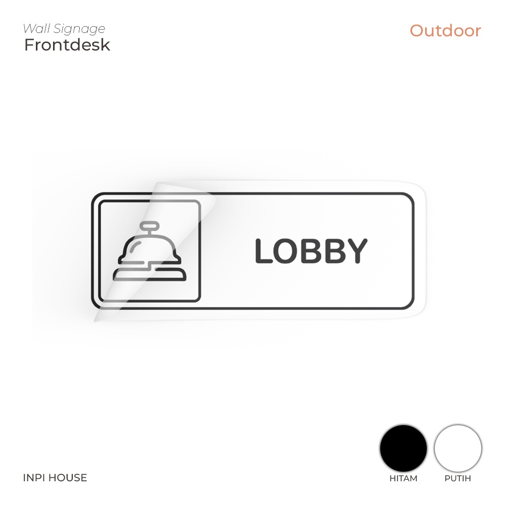 Lobby sign sticker - wall sticker - lobby room marker - hotel sign ...