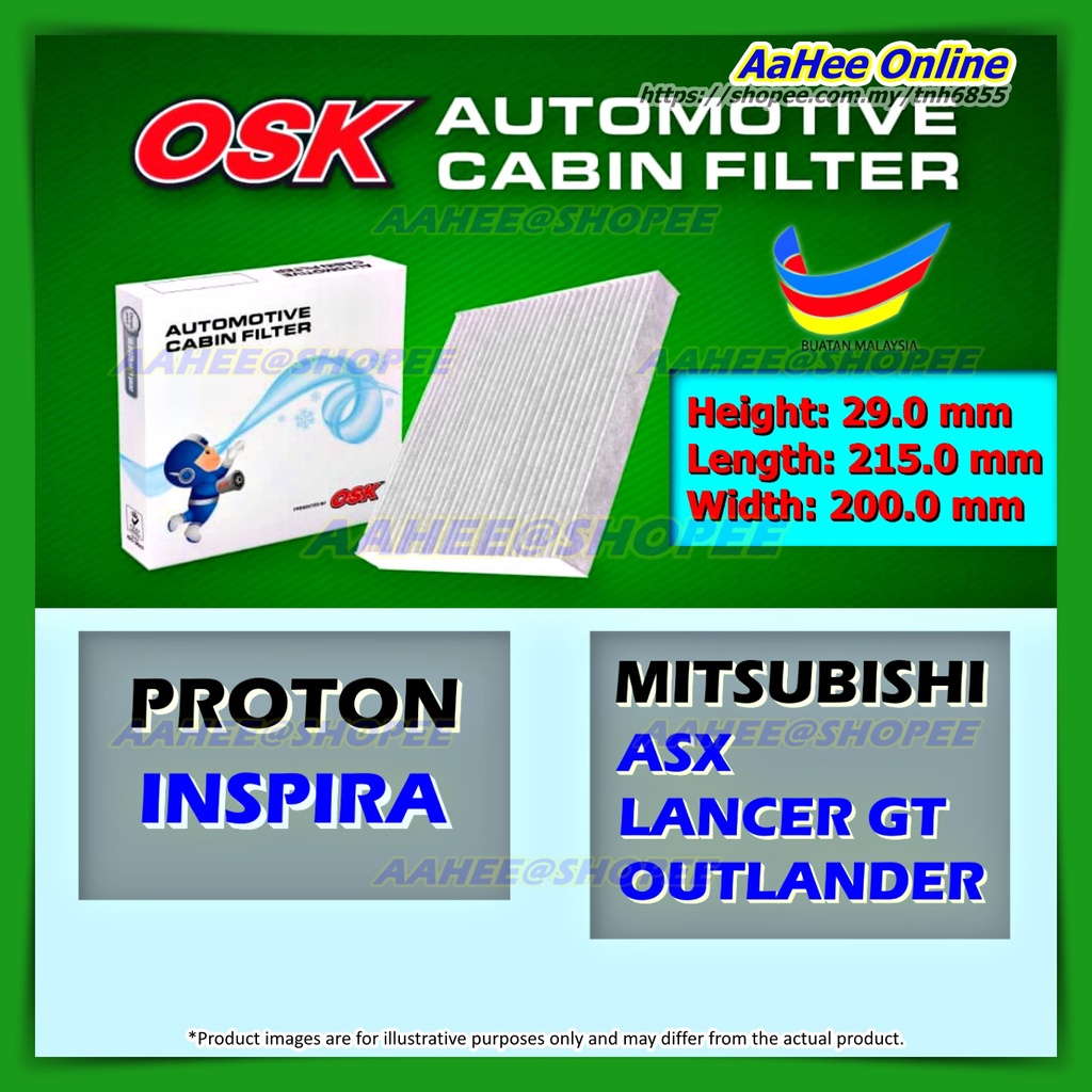 Air Con Cabin Filter Proton INSPIRA Mitsubishi ASX LANCER GT OUTLANDER ...
