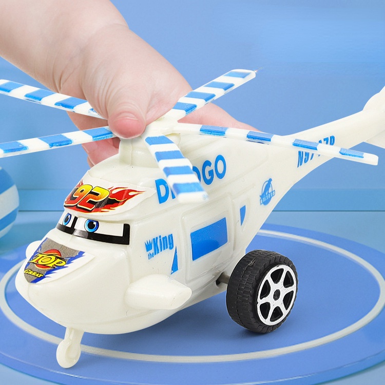 One Piece Randomly Children's Toy Car Cartoon Plane Real Color Recoil ...
