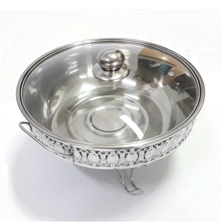 Chafing Dish Round Flower Type Stainless Steel 5859 | Shopee Singapore
