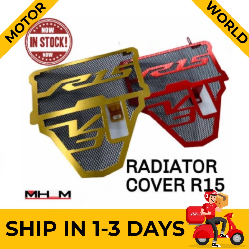 YAMAHA R15 V3 ALLOY RADIATOR COVER COOLANT | Shopee Singapore