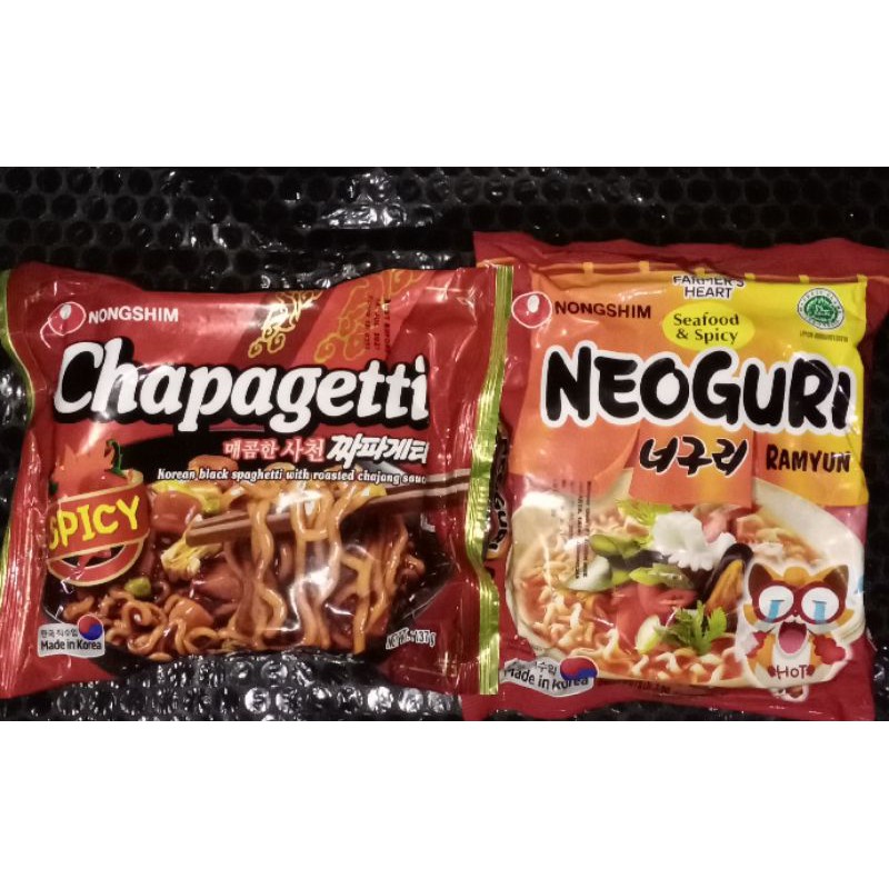 Chapaguri, Chapaghetti Spicy + Neoguri Spicy From PARASITE. Original ...