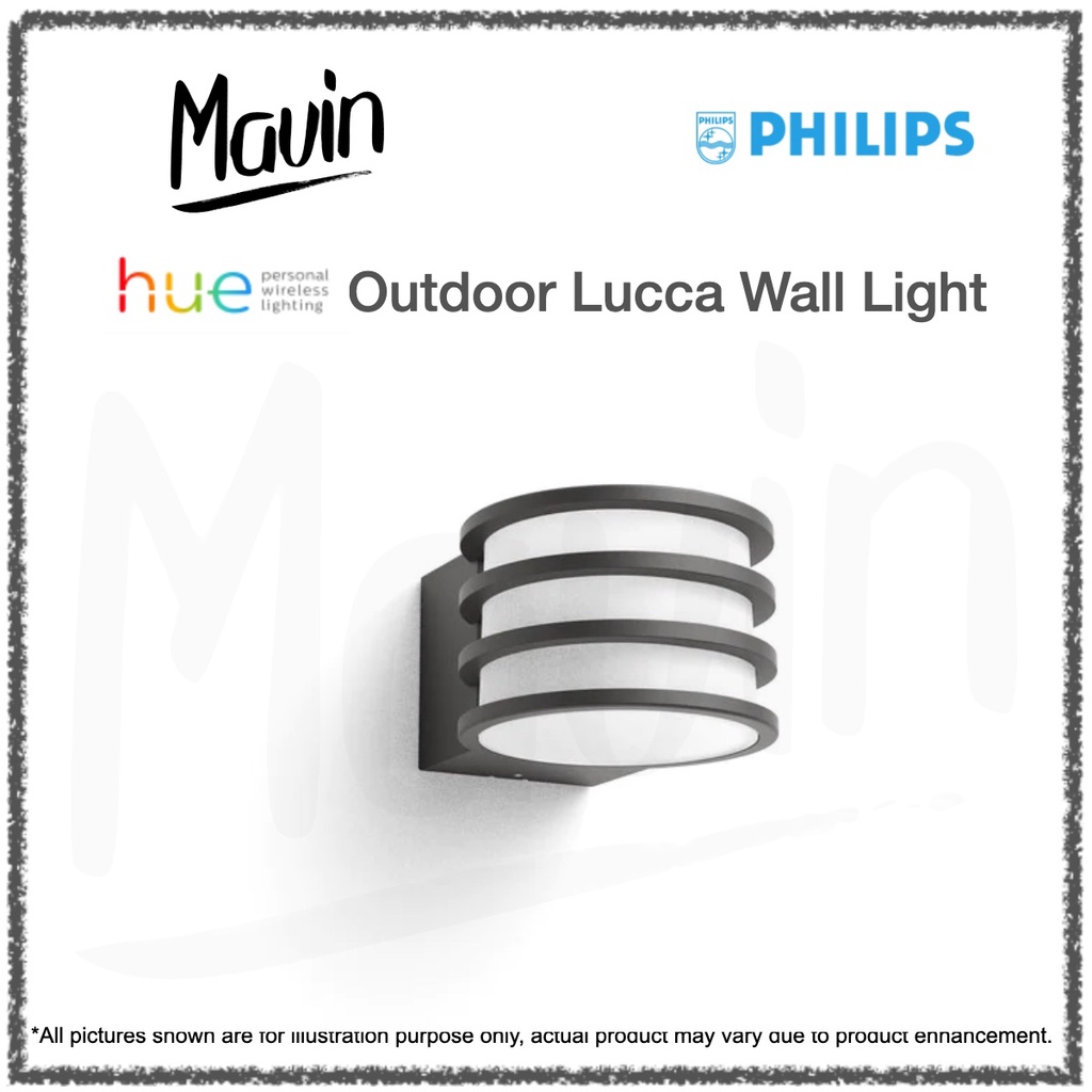 Philips Hue Outdoor Lucca Wall Light with App Control and Google ...