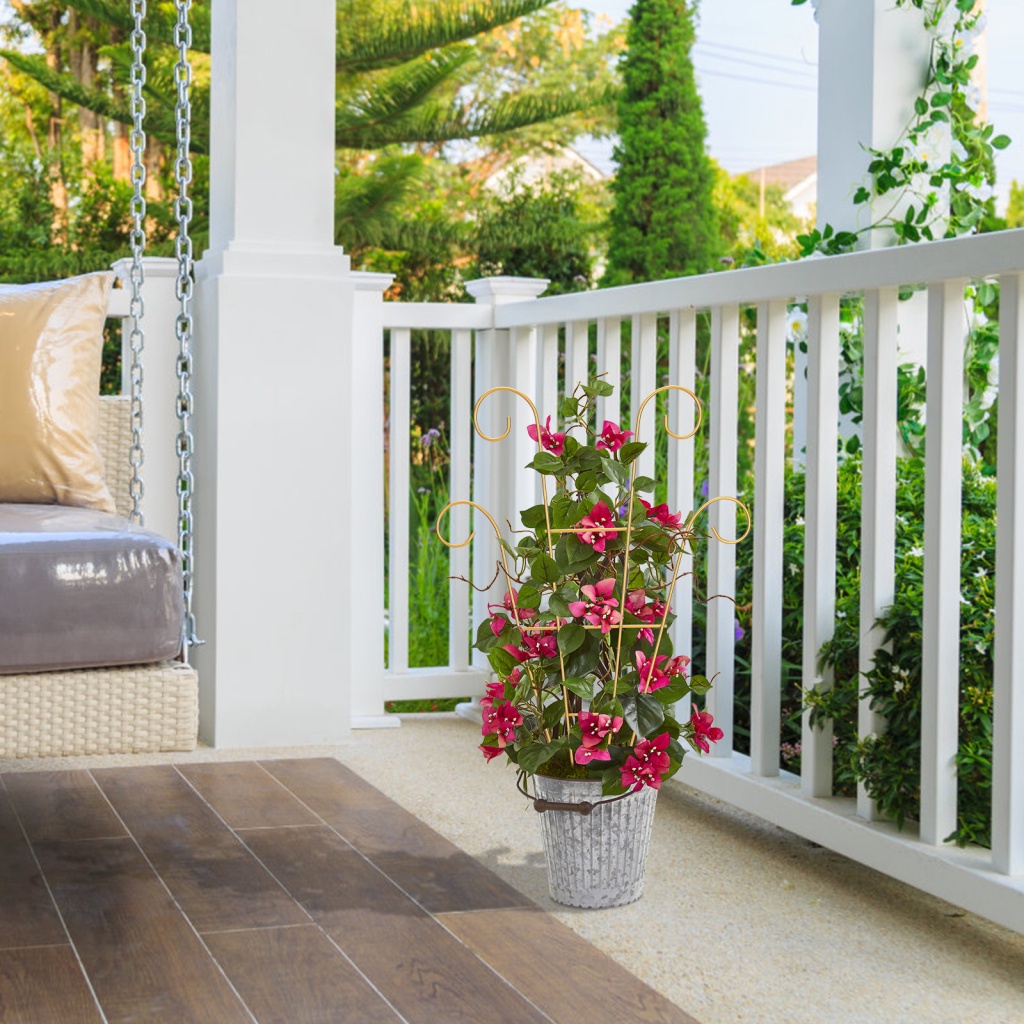 Plant Growth Frame Lawn Indoor And Outdoor Potted Trellis Golden Metal ...