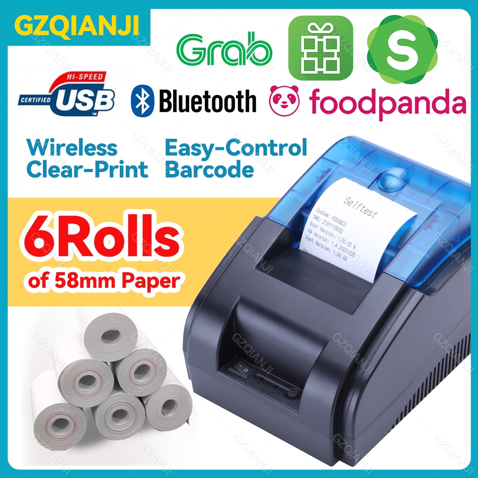 POS 58mm Thermal Receipt Printer USB Bluetooth Loyverse POS System ...