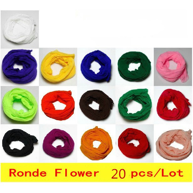 20 Colors Mesh Flowers SOLID COLOR Nylon Silk stockings flower For DIY ...