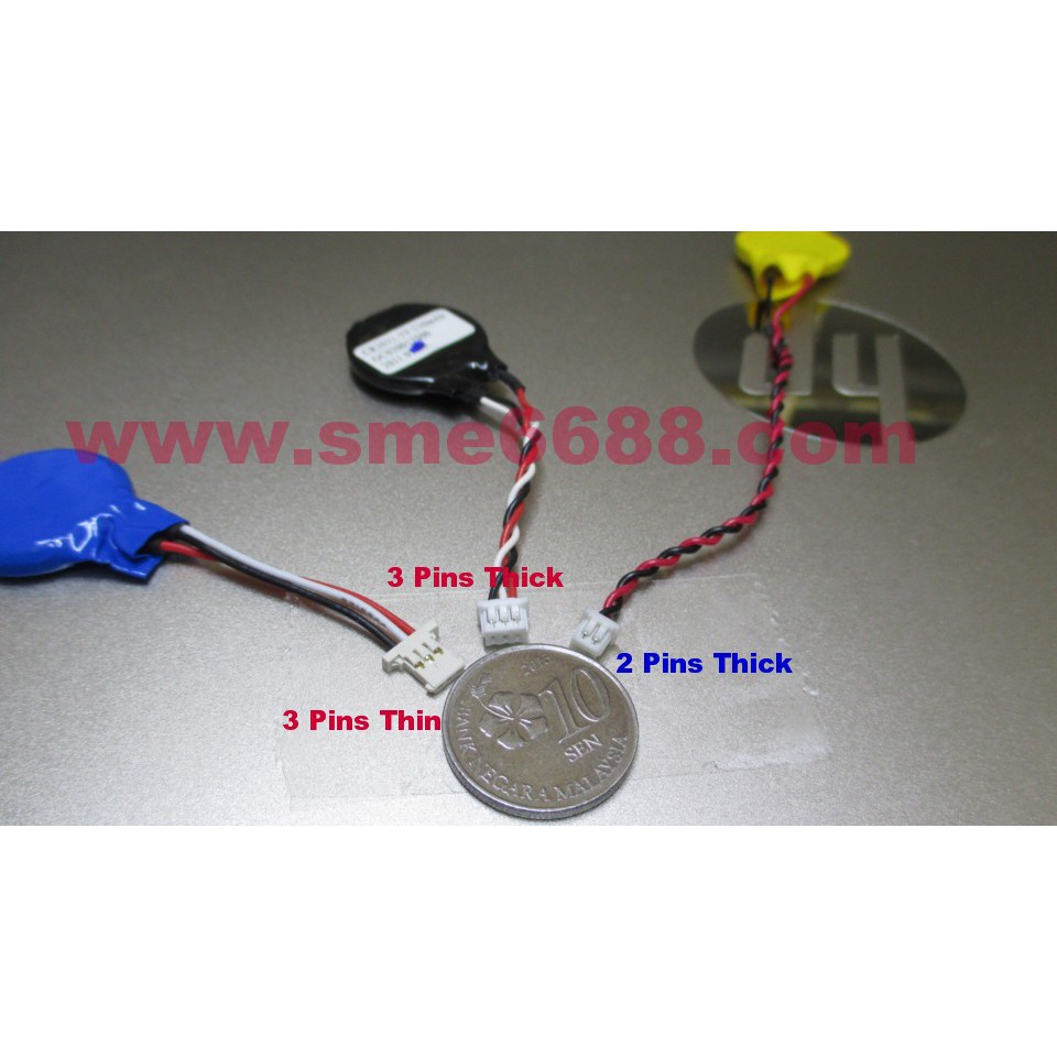 Notebook laptop 2 pins / 3 pins CMOS Bios Battery RTC Computer PC 3V CR ...
