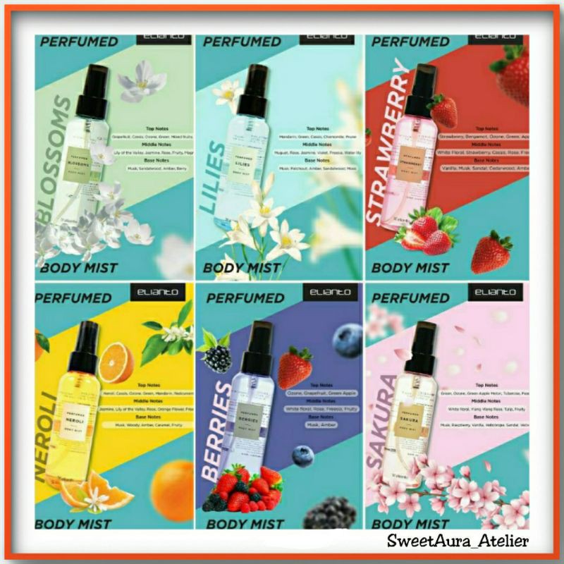 Elianto AUTHENTIC Perfumed Body Mist (100ml) | Shopee Singapore