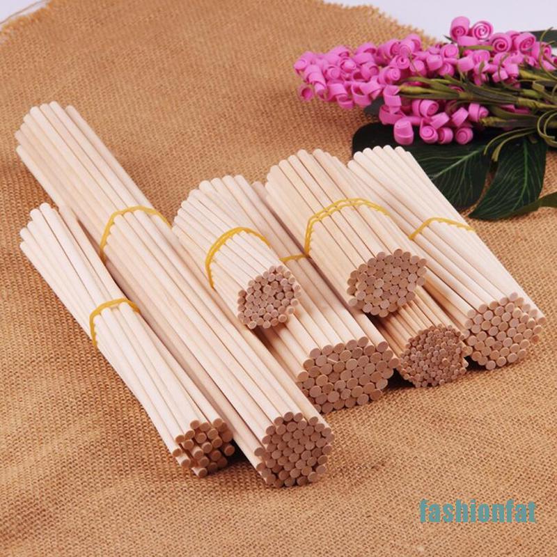 [fashionfat]10Pcs Natural Wooden Round Rods Counting Sticks Dowel DIY ...