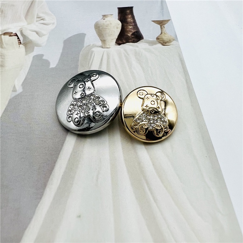 10 Pieces/lot Cute Bear Metal Button for Sewing Fashion Trench Coat ...