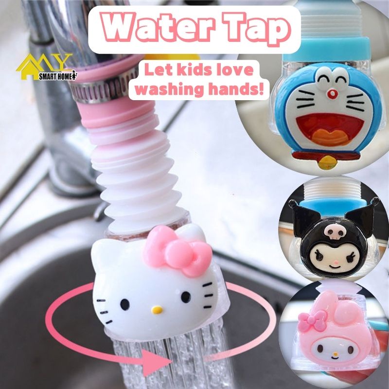 Creative Hello Kitty Doraemon Flexible Kitchen Sink Tap Head 360 ...