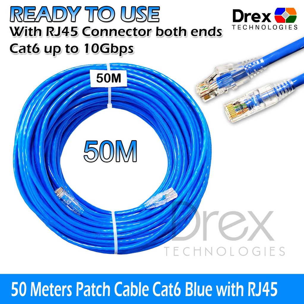 50M Gigabit Cat6 GIGABIT UTP LAN CABLE CAT6 GIGABIT SPEED ETHERNET CABLE CAT6 | Shopee Singapore