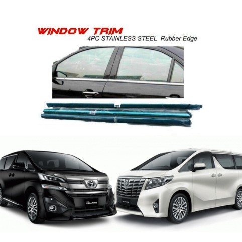 Toyota Vellfire Alphard 2015 Window Trim Chrome Lining / Door Belt ...