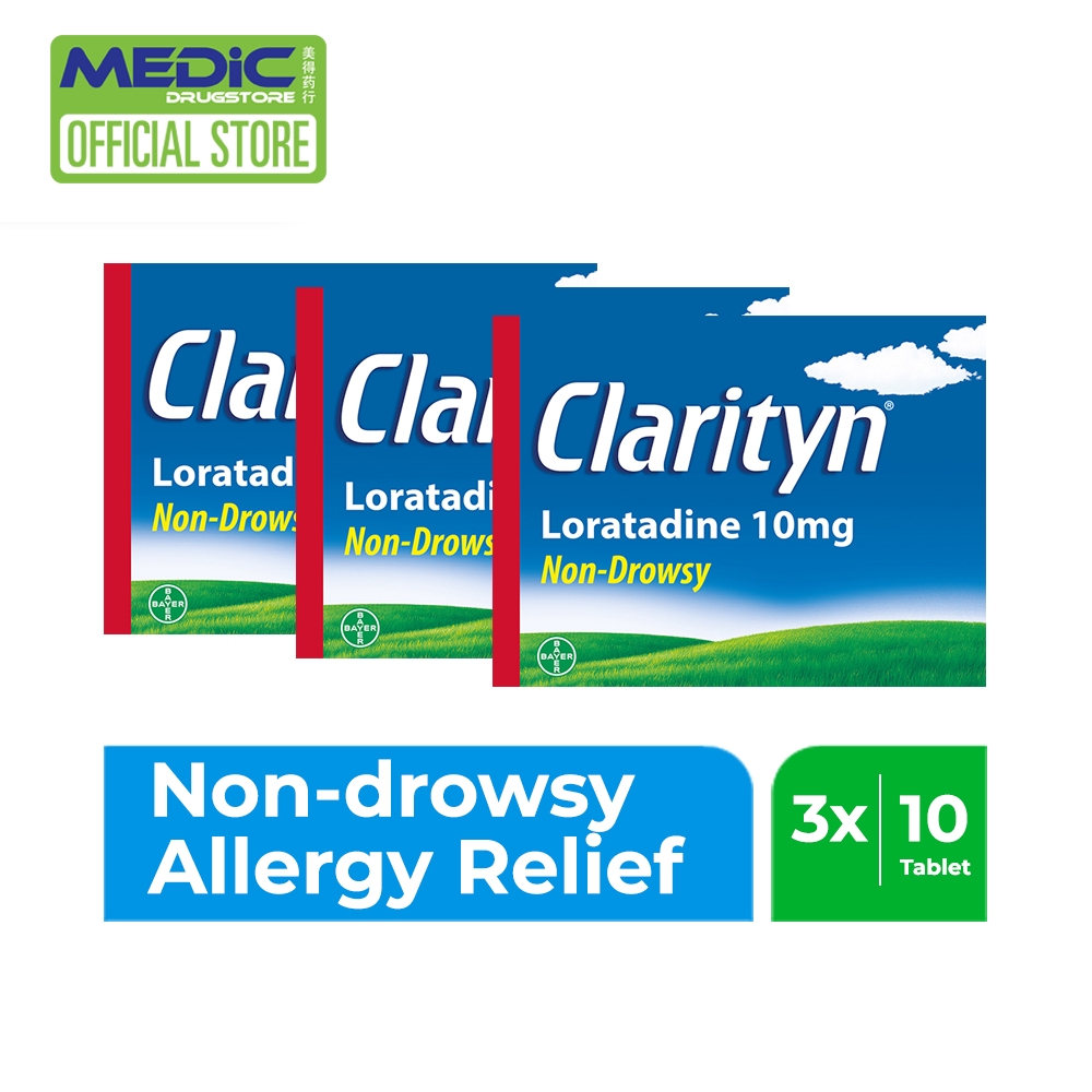 Clarityn Non-Drowsy Allergy Relief 24H Tablets 10s [Bundle of 3] - By ...