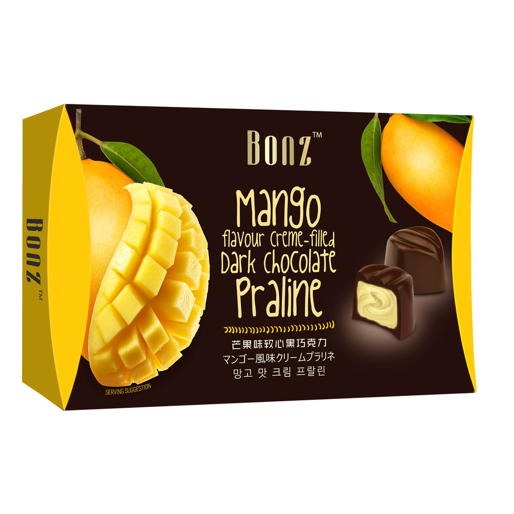 Bonz Dark Chocolate Creme Praline, Mango, 90G | Shopee Singapore