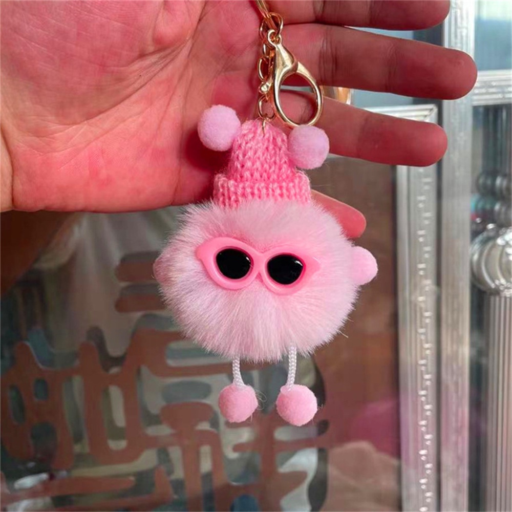 Cute Mini Elf Monster Plush Keychain Candy Color Big Eyes Decorated ...