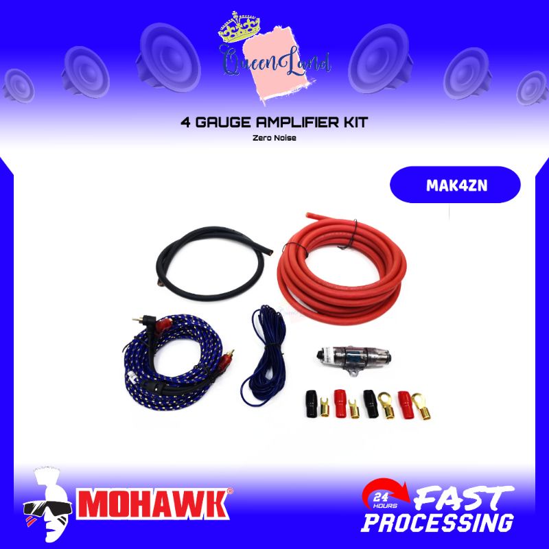MOHAWK ZERO NOISE 4GA Amplifier Kits - ( Oxygen Free Cable ) | Shopee ...