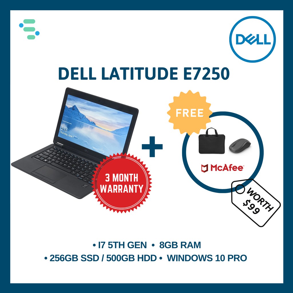 Dell Latitude E7250 | 12.5" | Intel Core i7-5600U 5TH Gen | 8GB Ram ...