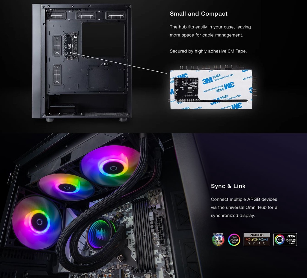 Tecware Omni Hub 6 / 8 ARGB Ports & 6 / 8 PWM FAN Ports, SATA Powered ...