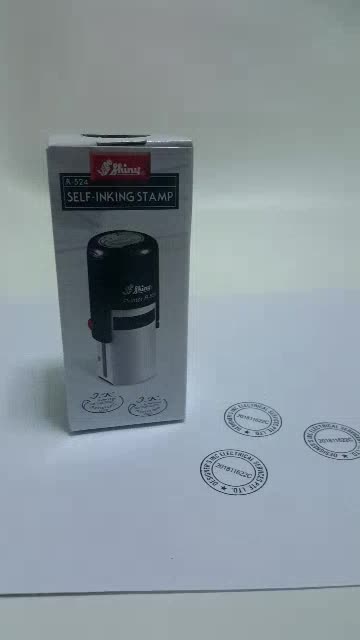 Rubber Stamp Self inking round shiny self ink R524 R532 company stamp ...