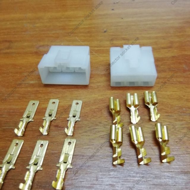 Universal 6 PIN Socket Connector with male female | Shopee Singapore