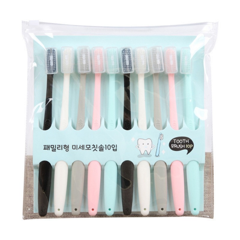 Korean Style Macaron Toothbrush Home Hospitality Five-Color Soft ...
