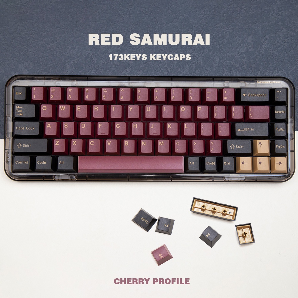 Red Samurai Keycaps 173keys Cherry Profile ABS Compatible Gateron ...