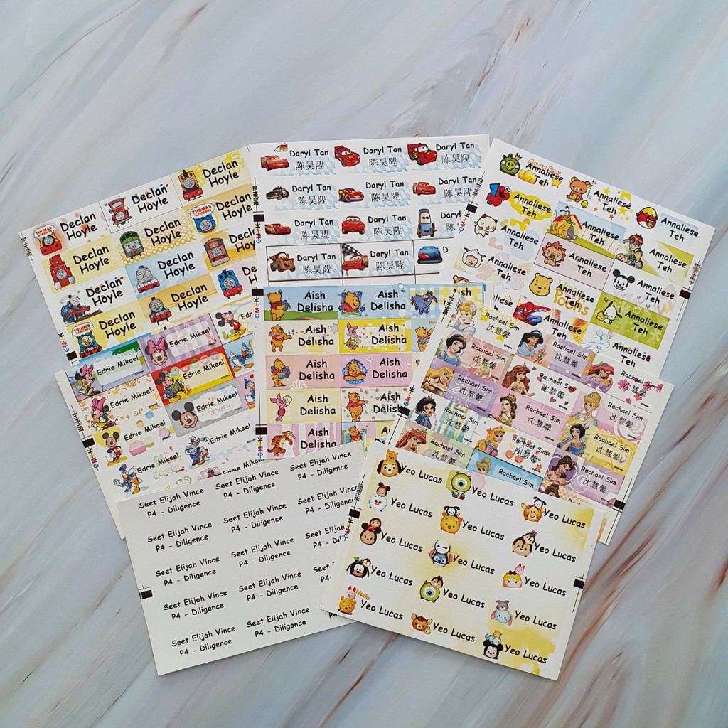 [30PCS] customised iron on name sticker#name label/Iron-on Personalized ...