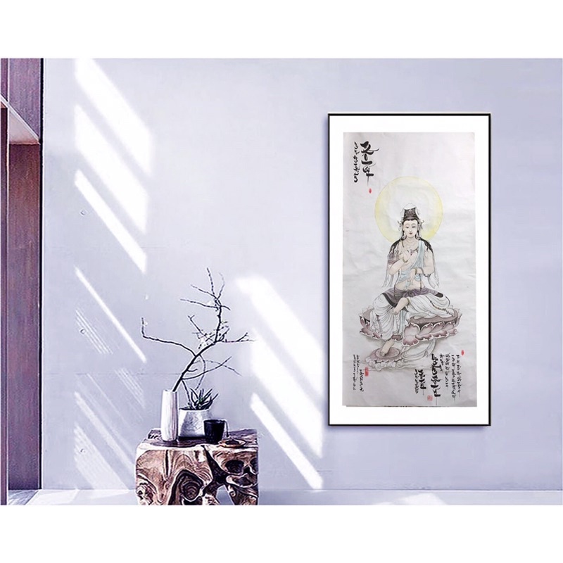 Namo Avalokiteshvara Bodhisattva (water calligraphy painting size 0.7x1 ...