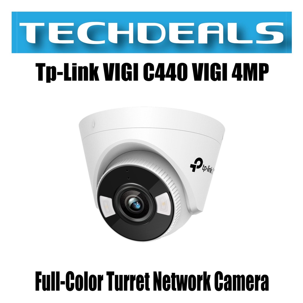 Tp-Link VIGI C440 VIGI 4MP Full-Color Turret Network Camera | Shopee ...