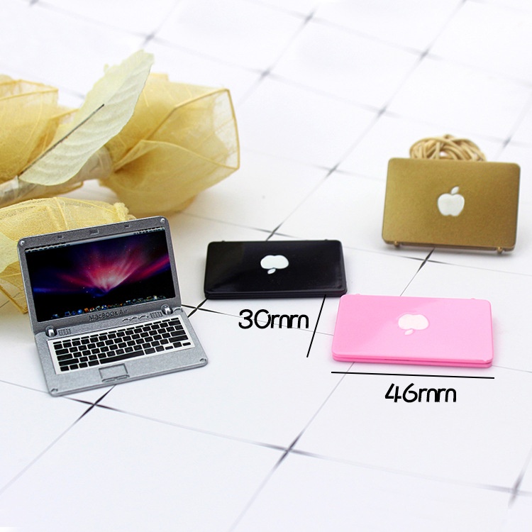 Pocket Doll House Simulation Mini Apple Computer Model Miniature Food ...