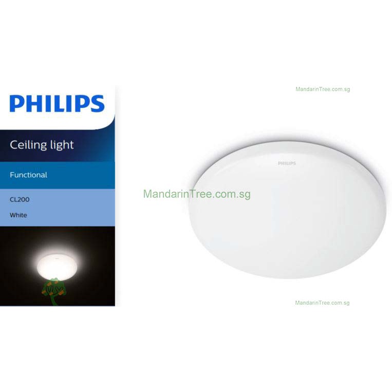 PHILIPS LED Ceiling Light CL200 Series Round, Cool White light/Cool ...