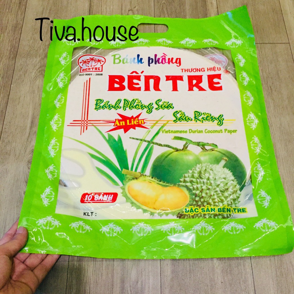 Ben Tre Milk Rice Paper Rice Paper Bag Green Durian Milk Puff Bag Ben ...