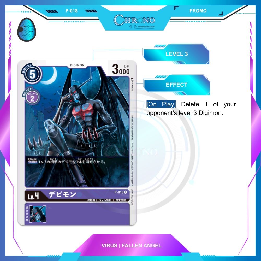 P-018 | Devimon | | Digimon Card Single | Chrono TCG | | Shopee Singapore