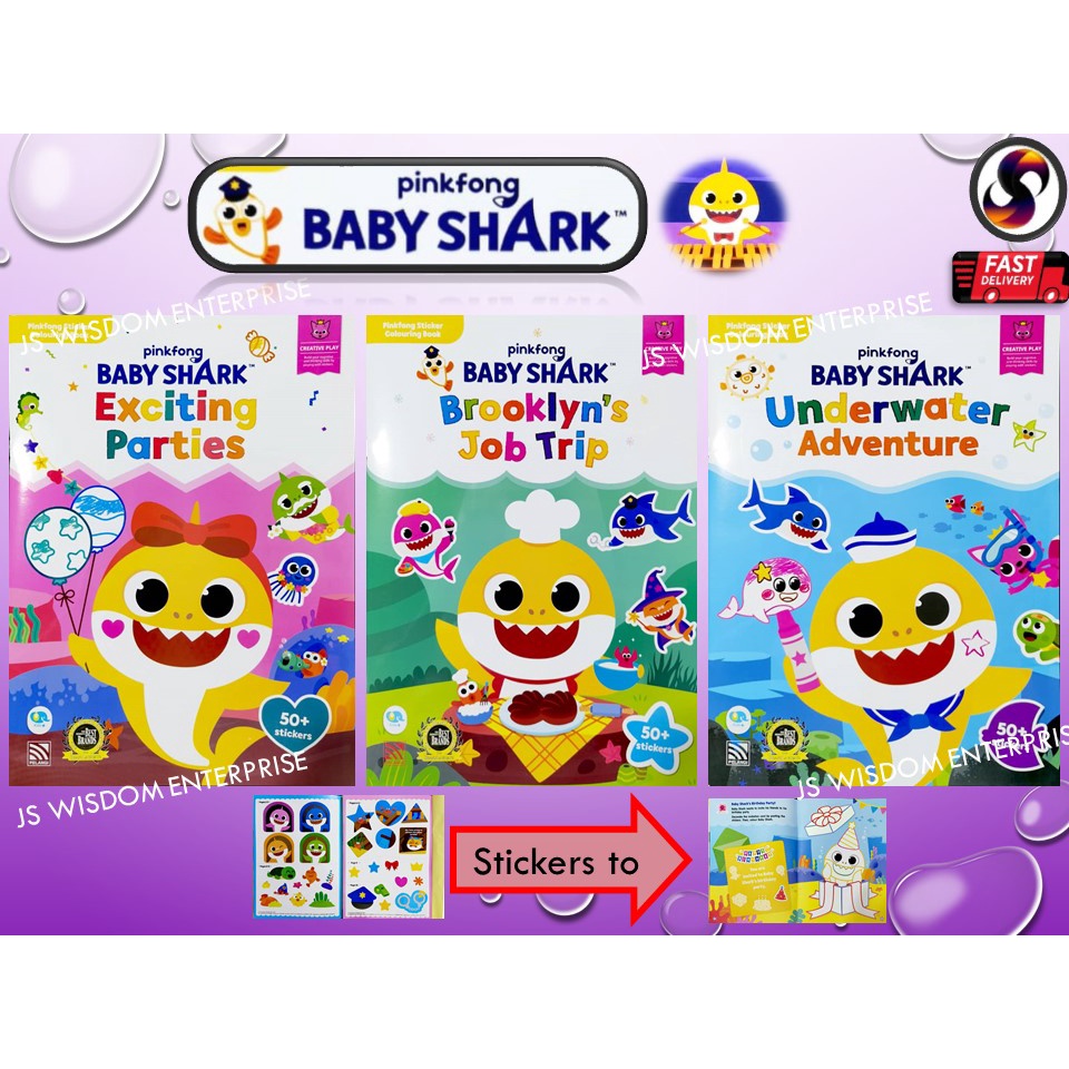 BABY SHARK STORYBOOK & ACTIVITY | COLOURING BOOK | GAME FUN BOOK WITH ...