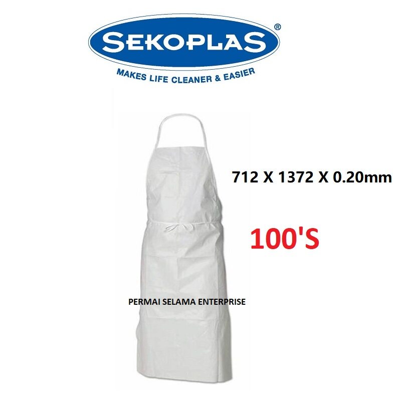 100's Sekoplas Plastic APRON ISOLATION GOWN DISPOSABLE PPE SUIT BEST ...