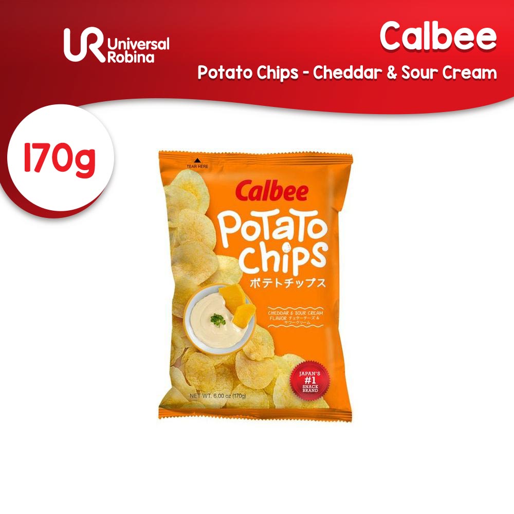 Calbee Potato Chips Cheddar and Sour Cream (170g) | Shopee Singapore